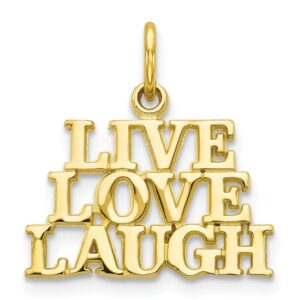 jewels by lux 10k yellow gold live love laugh charm