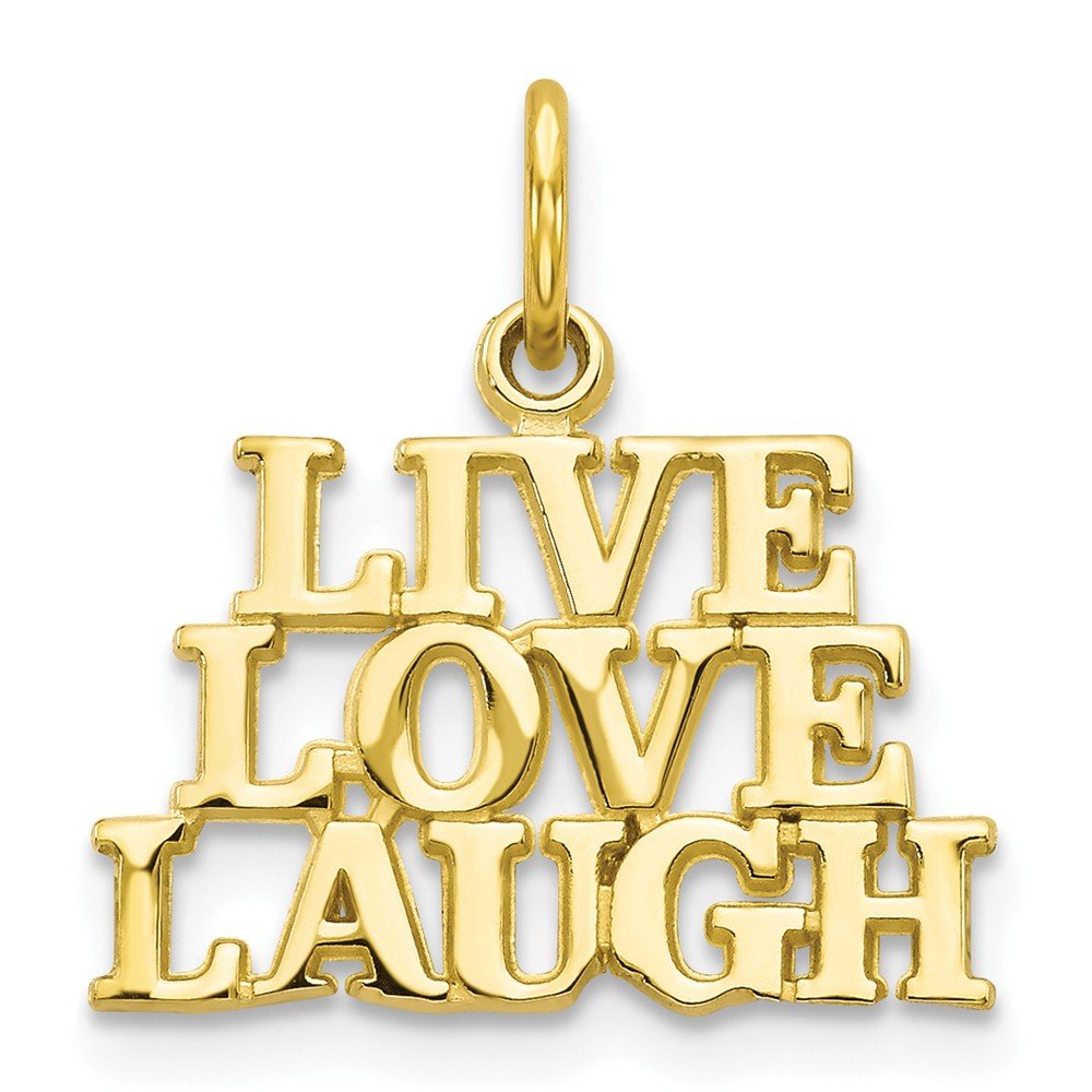 Jewels By Lux 10K Yellow Gold Live Love Laugh Charm