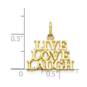 Jewels By Lux 10K Yellow Gold Live Love Laugh Charm