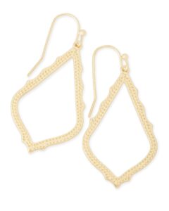 kendra scott sophia drop earrings for women, dainty fashion jewelry, 14k gold-plated