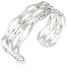 lucky brand silver-tone twisted cuff bracelet