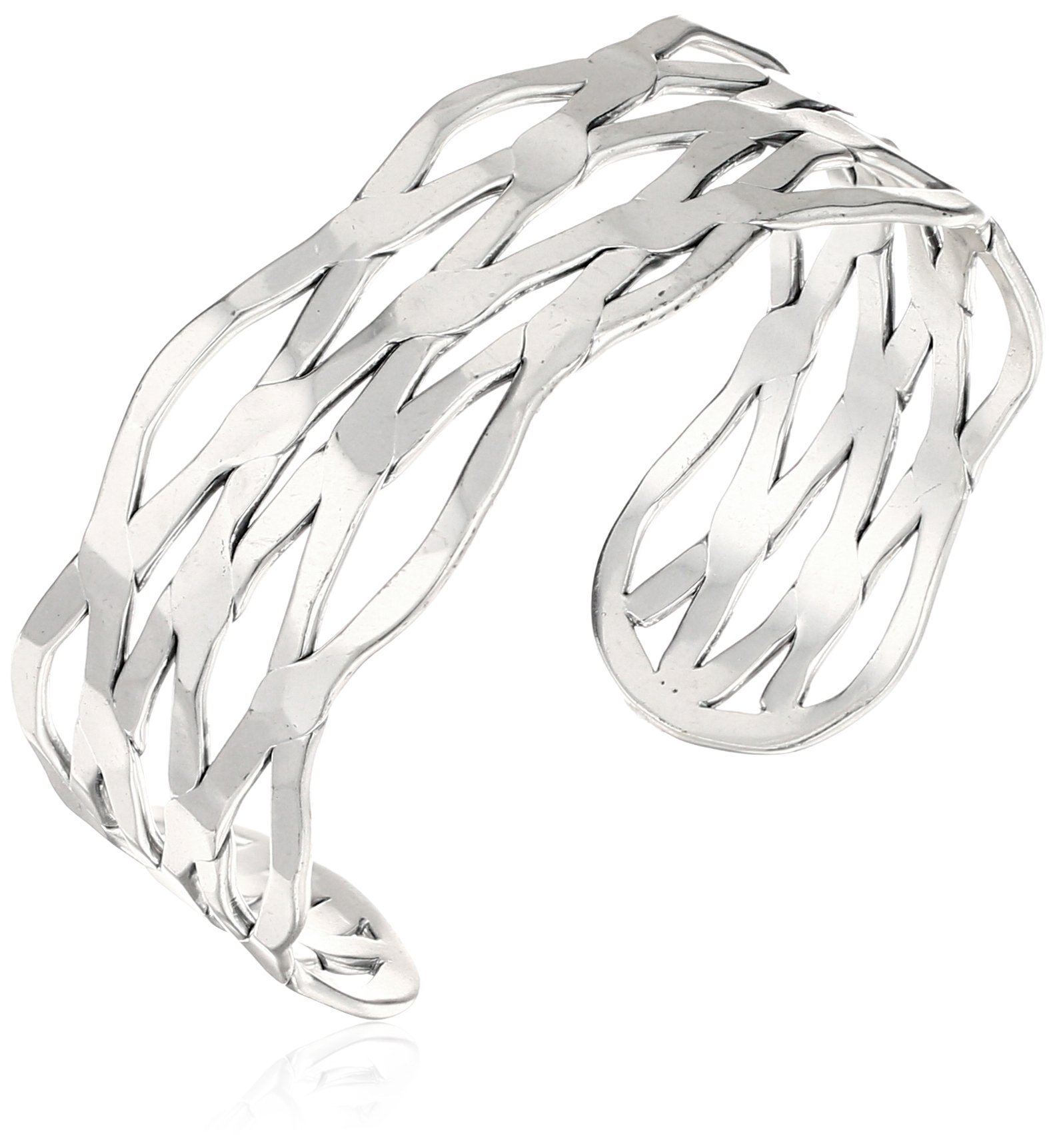 Lucky Brand Silver-Tone Twisted Cuff Bracelet