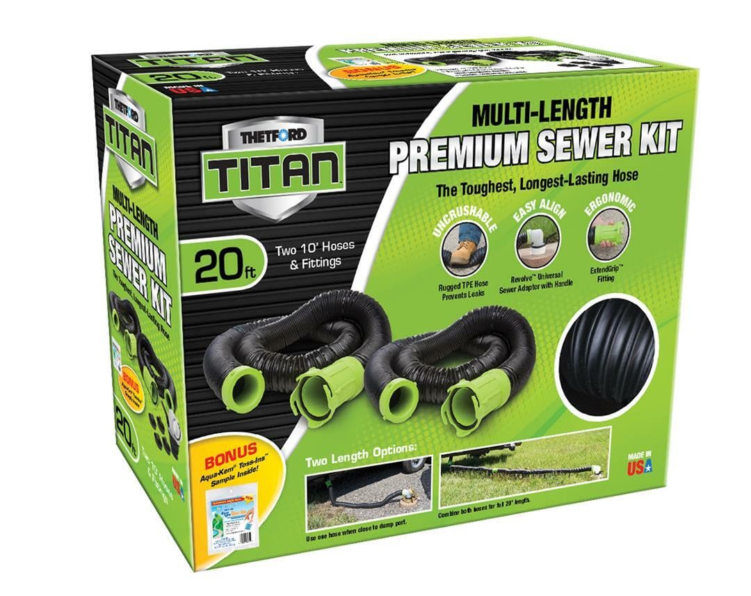 Thetford Titan 20 Foot Premium RV Sewer Hose Kit - Thetford 17902