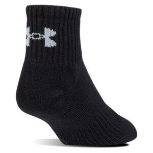 Under Armour Unisex-Adult Cotton Quarter Socks, Multipairs, Black/Gray (6-Pairs), Large