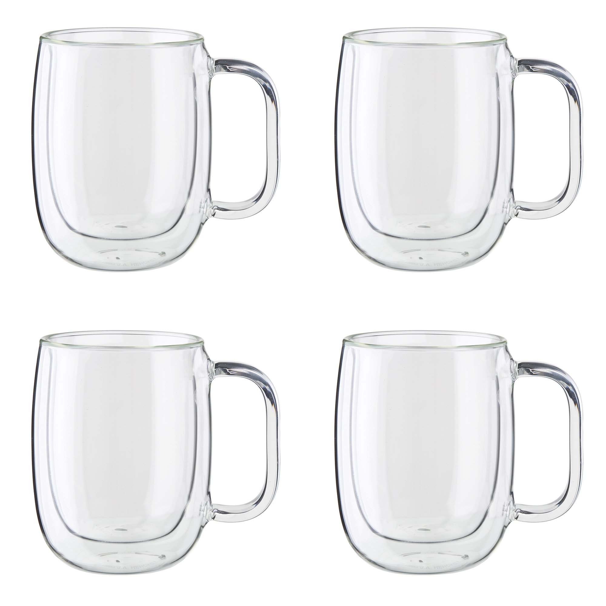 ZWILLING Sorrento Plus 4-pc Double Wall Glass , Insulated Coffee Mug, Clear