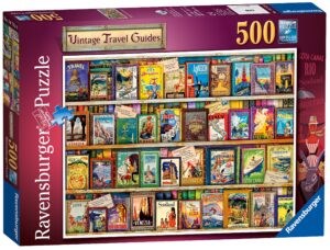 ravensburger vintage travel guides 500 piece jigsaw puzzle for adults & for kids age 10 and up