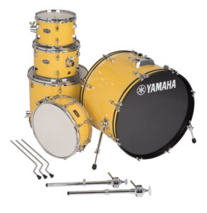 yamaha rydeen 5pc shell pack with 22" bass drum, mellow yellow