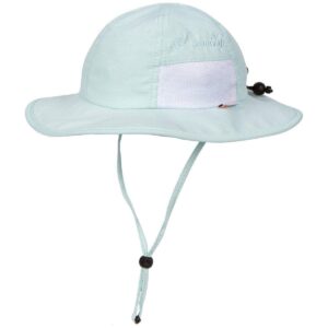 swimzip wide brim sun hat | upf 50+ protection for baby, toddler, and kids mint green