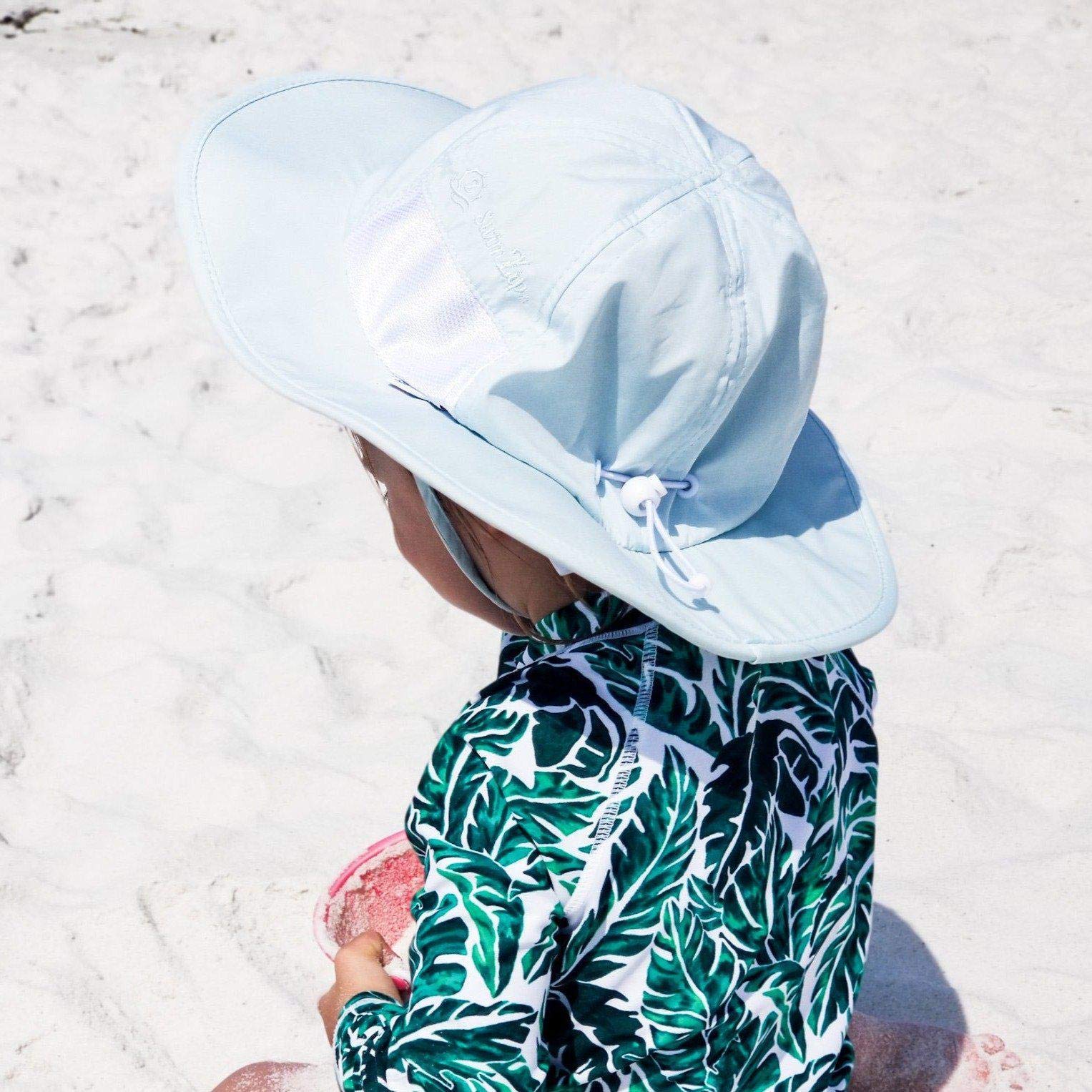 SwimZip Wide Brim Sun Hat | UPF 50+ Protection for Baby, Toddler, and Kids Mint Green