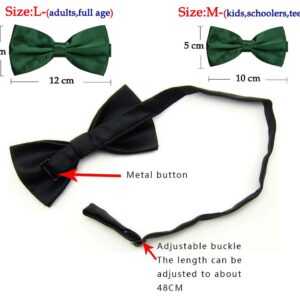 TINYHI Men's Pre-Tied Satin Formal Tuxedo Bowtie Adjustable Length Satin Bow Tie Black One Size