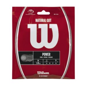 wilson natural gut 16 tennis string - set, white