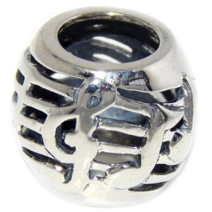 icyrose solid 925 sterling silver barrel with musical notes charm bead