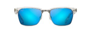 maui jim men's and women's kawika polarized classic sunglasses, crystal/blue hawaii, medium