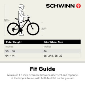 Schwinn High Timber Mountain Bike for Adult Men Women, 27.5-Inch Wheels, 21-Speeds, Front Suspension, Steel Frame and Alloy Linear Pull Brakes, Black