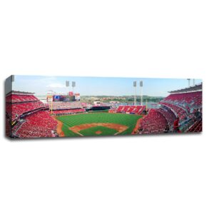 Great American Ball Park - Baseball Field - 48x16 Gallery Wrapped Canvas Wall Art