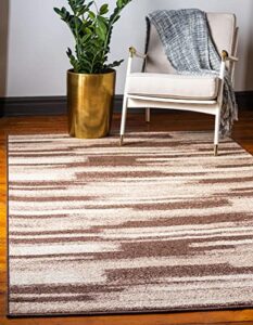 unique loom autumn collection area rug - wheat (5' 1" x 8' rectangle, brown/ beige)