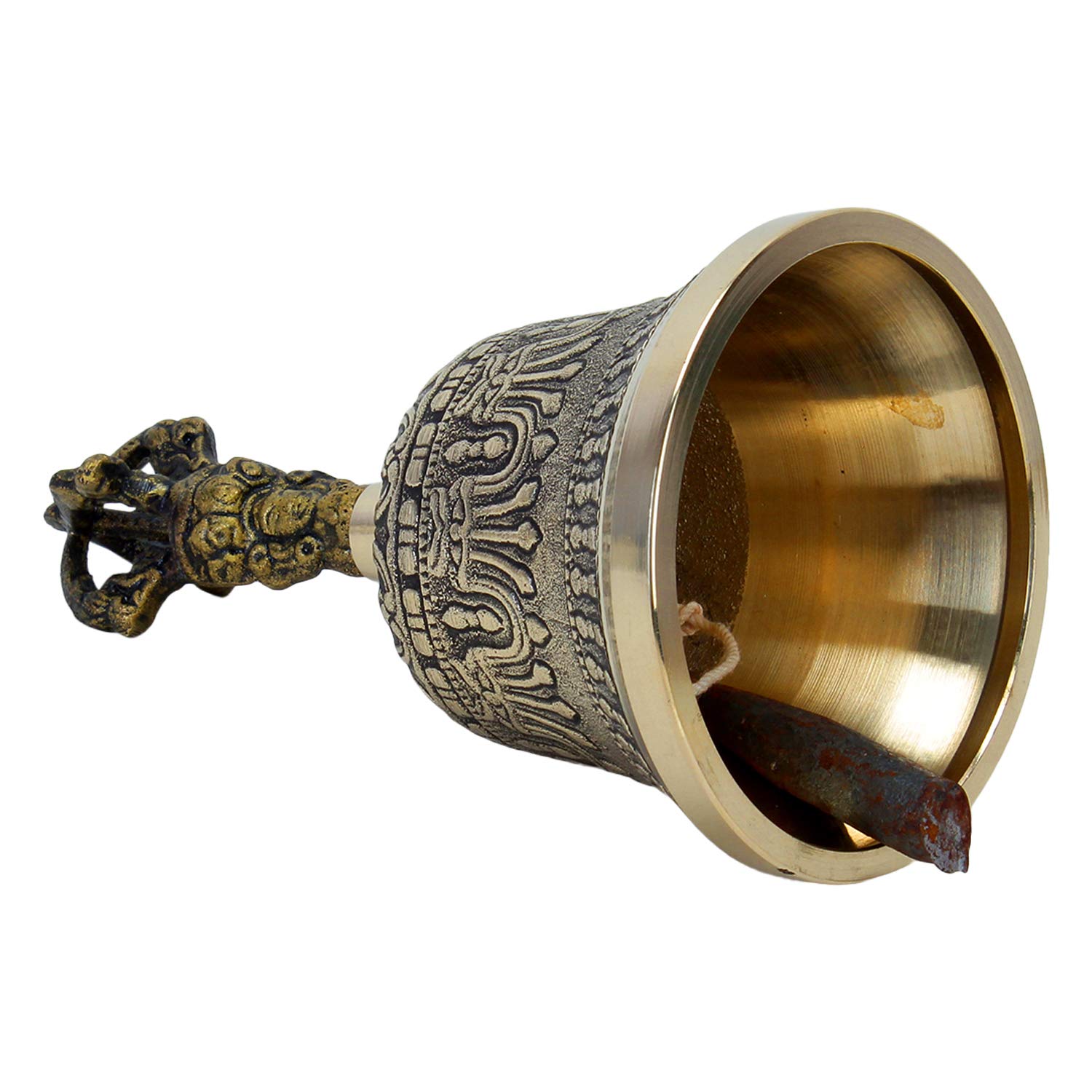 Zap Impex Tibetan Hand Bell Meditation & Prayer Bells Dorje, Vajra 6 Inches