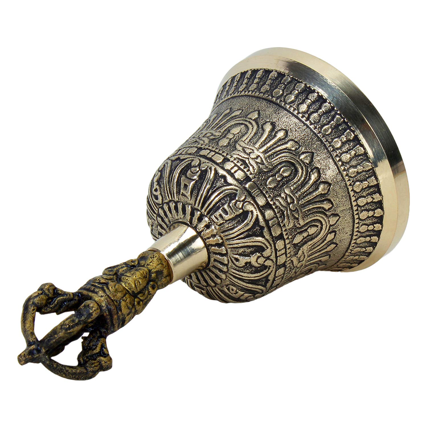 Zap Impex Tibetan Hand Bell Meditation & Prayer Bells Dorje, Vajra 6 Inches