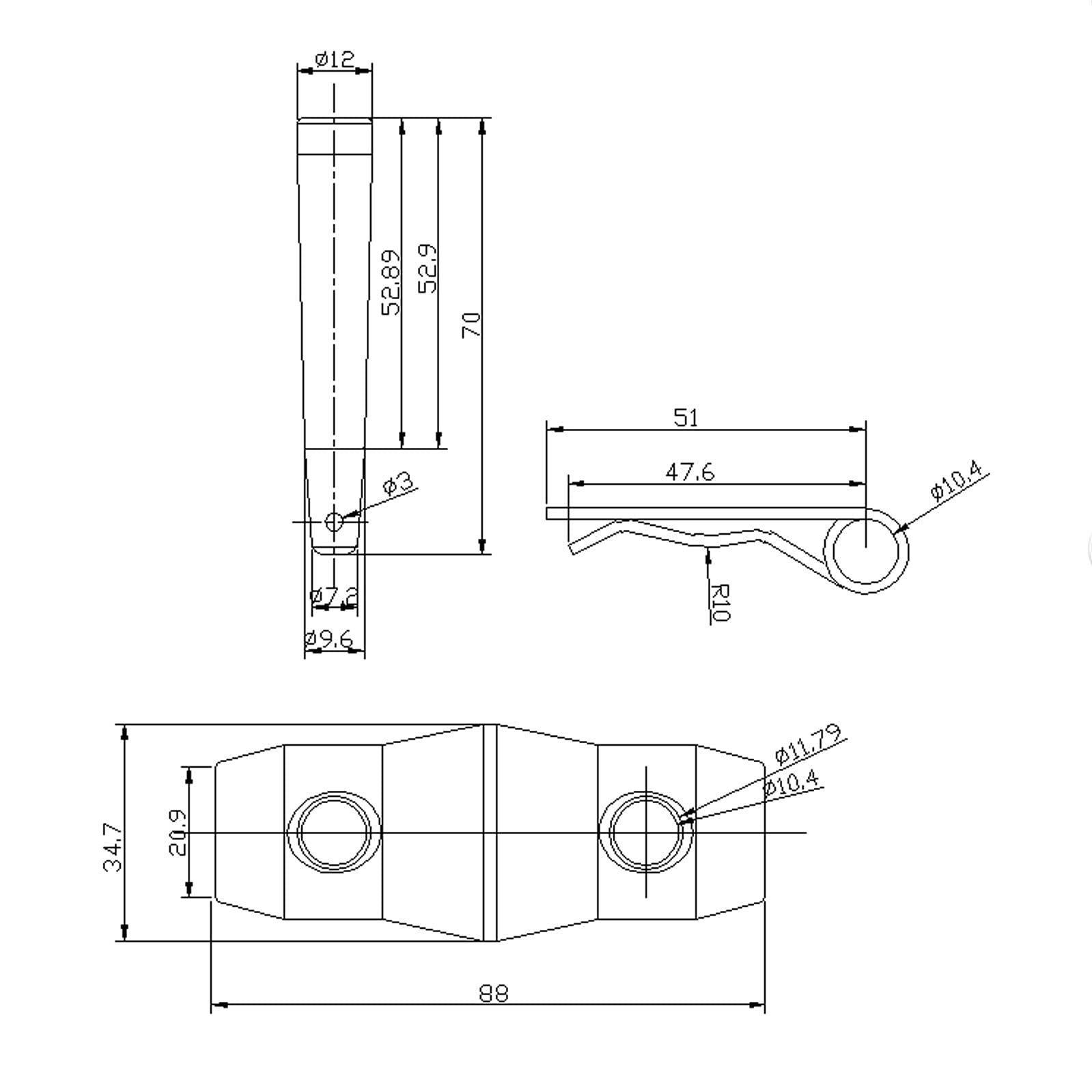 OTTFF 4 Pack Aluminum Double Ended Conical Coupler with Clips Pin DJ Stage Truss Clamp Trusses Parts - Fit F34 F33