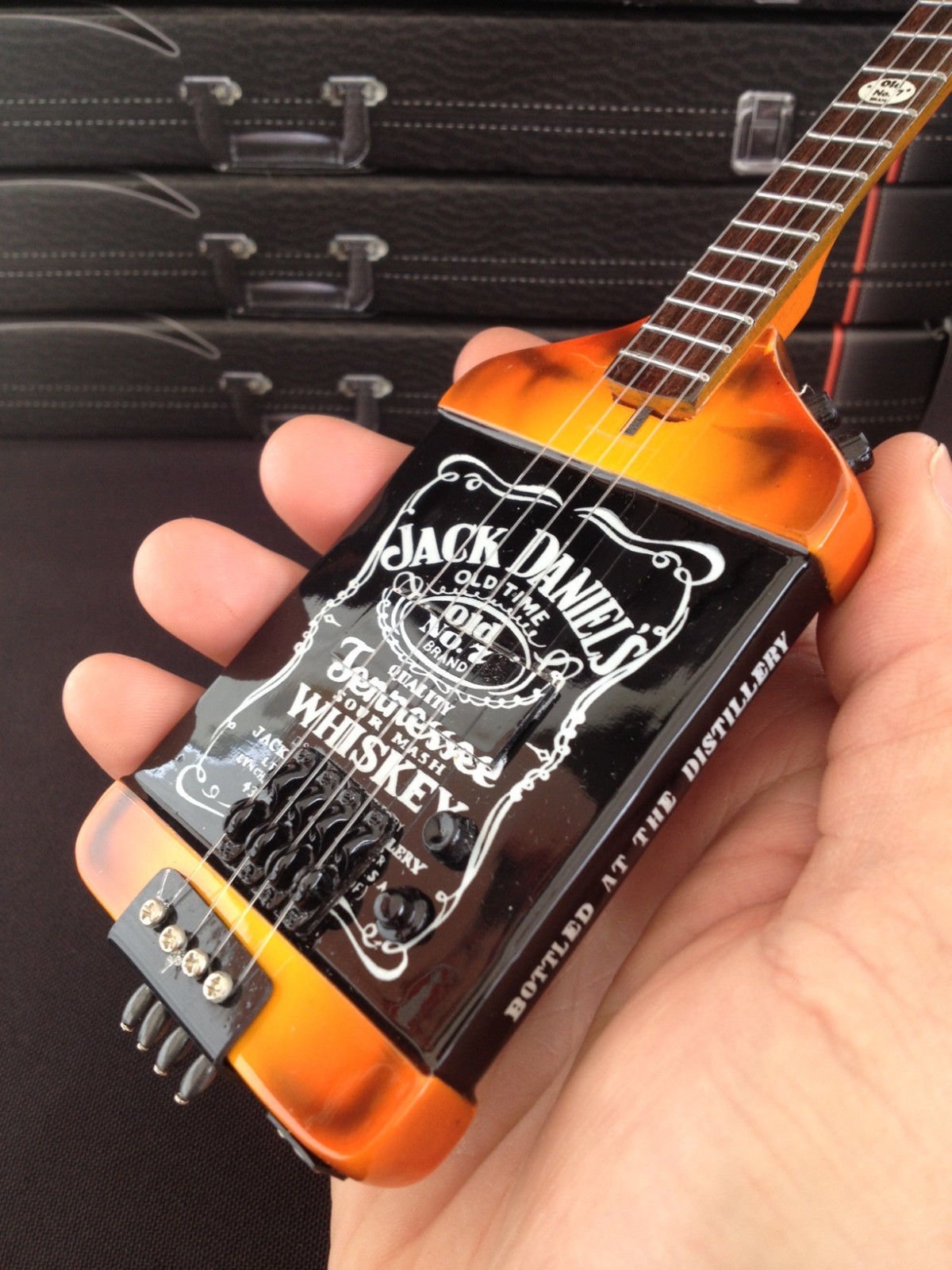 Officially Licensed Michael Anthony Jack Daniels JD Bass Mini Guitar