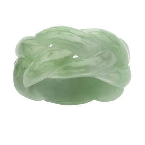 palmbeach genuine green jade braided eternity ring sizes 6-12 size 7