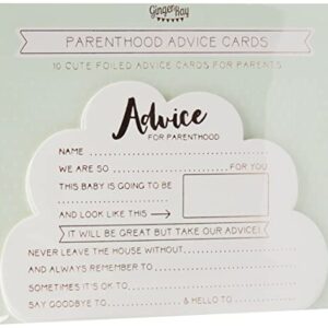 Ginger Ray Cloud & Rose Gold Baby Shower Advice for the Parents Cards 10 Pack