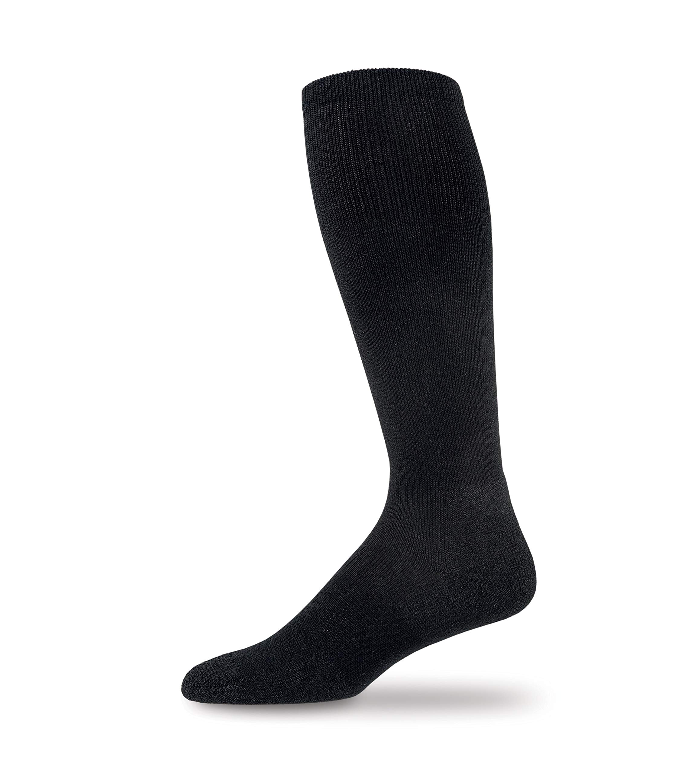 Thorlos Unisex TWL Western Thin Padded Over the Calf Sock, Black, Medium