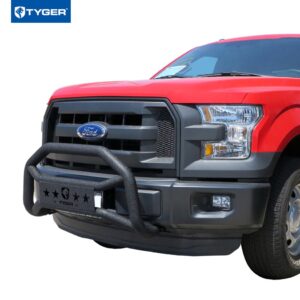 Tyger Auto TG-GD6F60098 Front Bumper Guard Compatible with 2004-2024 Ford F150 (Exclude Heritage, Raptor, 20-22 Diesel, 22-24 Lightning EV) | Textured Black | Light Mount | Bull Bar