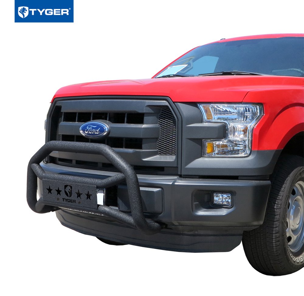 Tyger Auto TG-GD6F60098 Front Bumper Guard Compatible with 2004-2024 Ford F150 (Exclude Heritage, Raptor, 20-22 Diesel, 22-24 Lightning EV) | Textured Black | Light Mount | Bull Bar