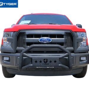 Tyger Auto TG-GD6F60098 Front Bumper Guard Compatible with 2004-2024 Ford F150 (Exclude Heritage, Raptor, 20-22 Diesel, 22-24 Lightning EV) | Textured Black | Light Mount | Bull Bar