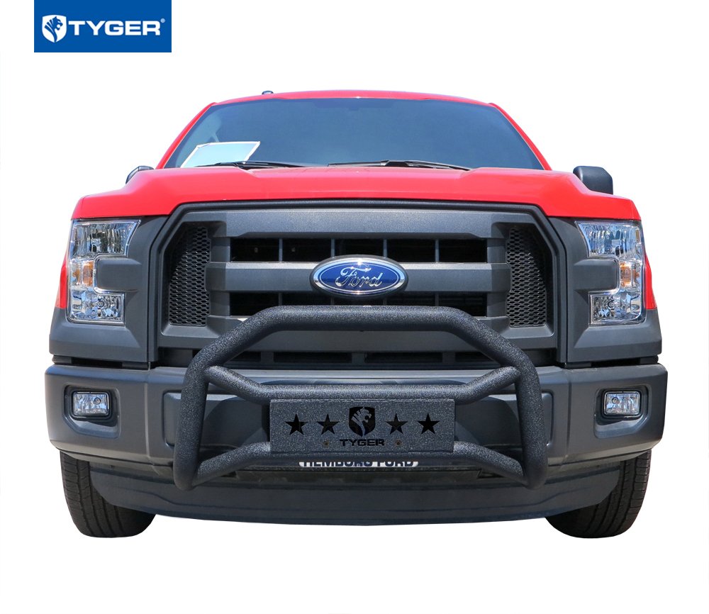 Tyger Auto TG-GD6F60098 Front Bumper Guard Compatible with 2004-2024 Ford F150 (Exclude Heritage, Raptor, 20-22 Diesel, 22-24 Lightning EV) | Textured Black | Light Mount | Bull Bar