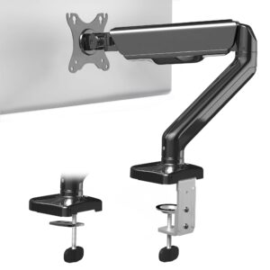 vivo single monitor height adjustable counterbalance pneumatic arm desk mount stand, classic, universal vesa fits screens up to 32 inches, stand-v001o