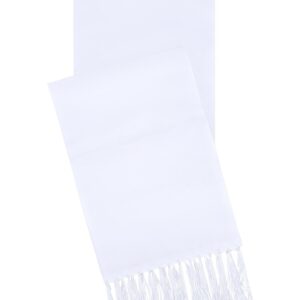 S.H. Churchill & Co. Men's Formal Satin Scarf (White)