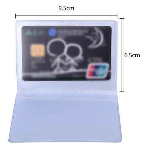 Shappy 2 Pieces Plastic Wallet Insert Credit Card Holder with 10 Page 20 Slots and 10 Page 10 Slots, Transparent