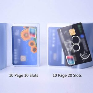 Shappy 2 Pieces Plastic Wallet Insert Credit Card Holder with 10 Page 20 Slots and 10 Page 10 Slots, Transparent