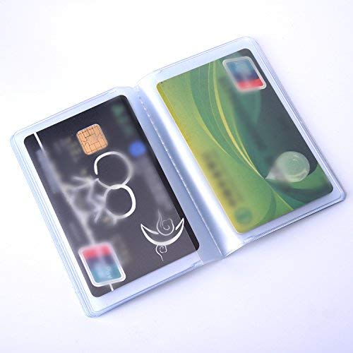 Shappy 2 Pieces Plastic Wallet Insert Credit Card Holder with 10 Page 20 Slots and 10 Page 10 Slots, Transparent