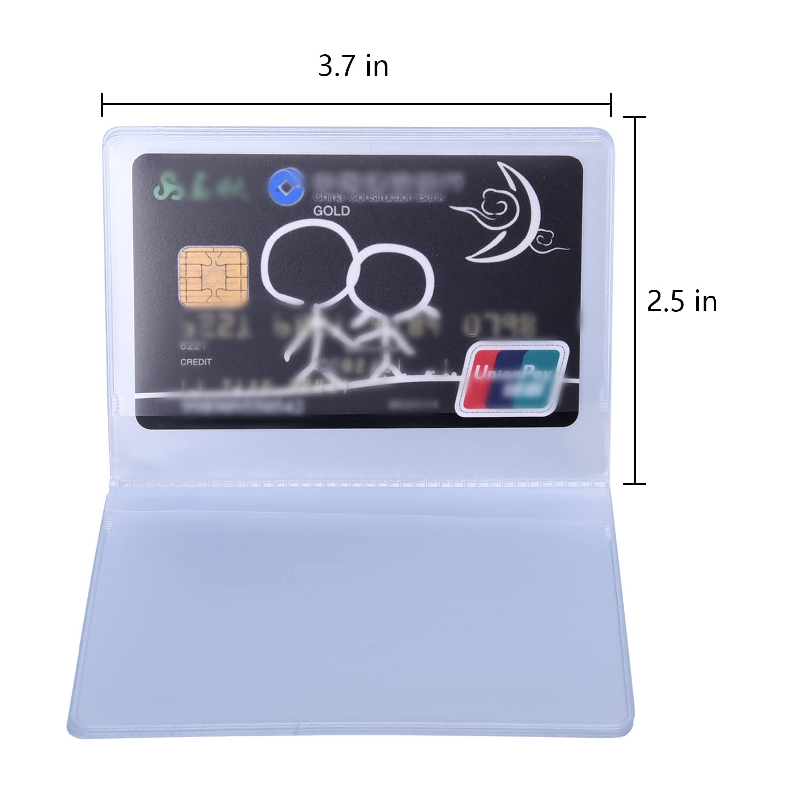 Shappy 2 Pieces Plastic Wallet Insert Credit Card Holder with 10 Page 20 Slots and 10 Page 10 Slots, Transparent