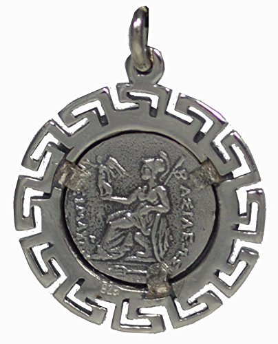 Alexander The Great Lysimachos Silver Coin Pendant - Meander - Macedonia King