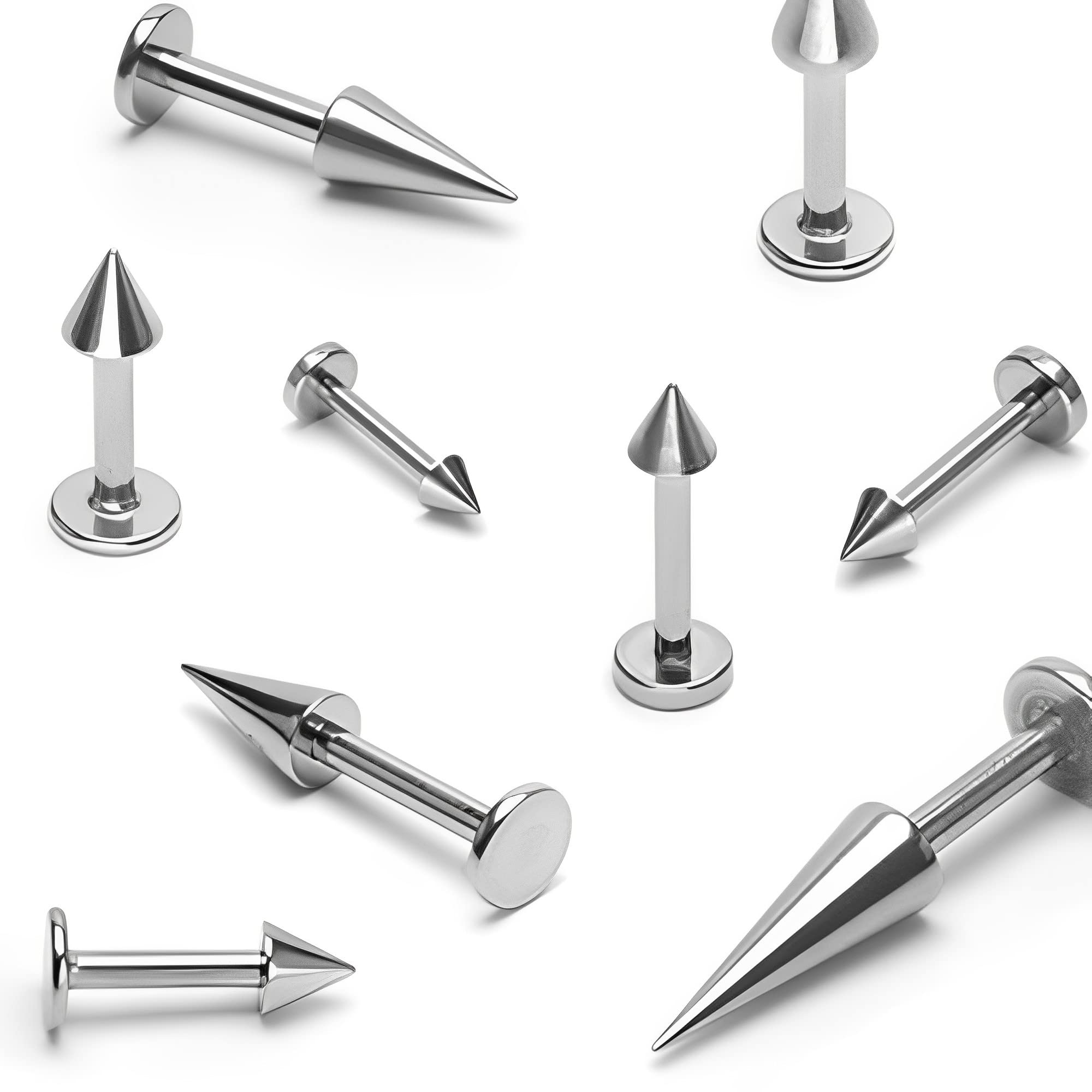 Dynamique 14g Spike 316L Surgical Steel Labret/Monroe Stud (Sold per Piece)