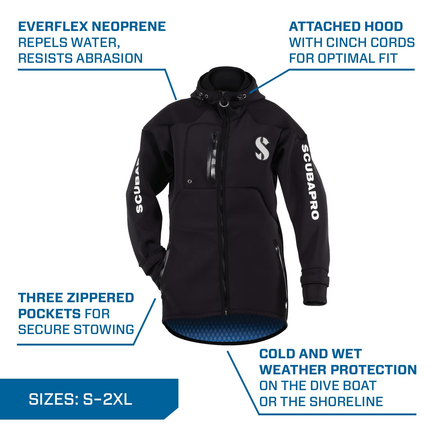 SCUBAPRO Women's Premium Boat Coat, X-Large