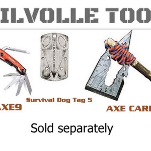 Stilvolle Tools Survival Card Tool Hook Size That Contains The 12 Features to Help Survival Card 12 Survival time to Card Size, Hook Small, Arrowhead A, Arrowhead B, (Silver)