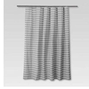 Threshold Stripe Shower Curtain Radiant Gray