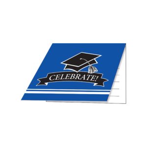 Creative Converting School Spirit Foldover Invitation, Cobalt Blue