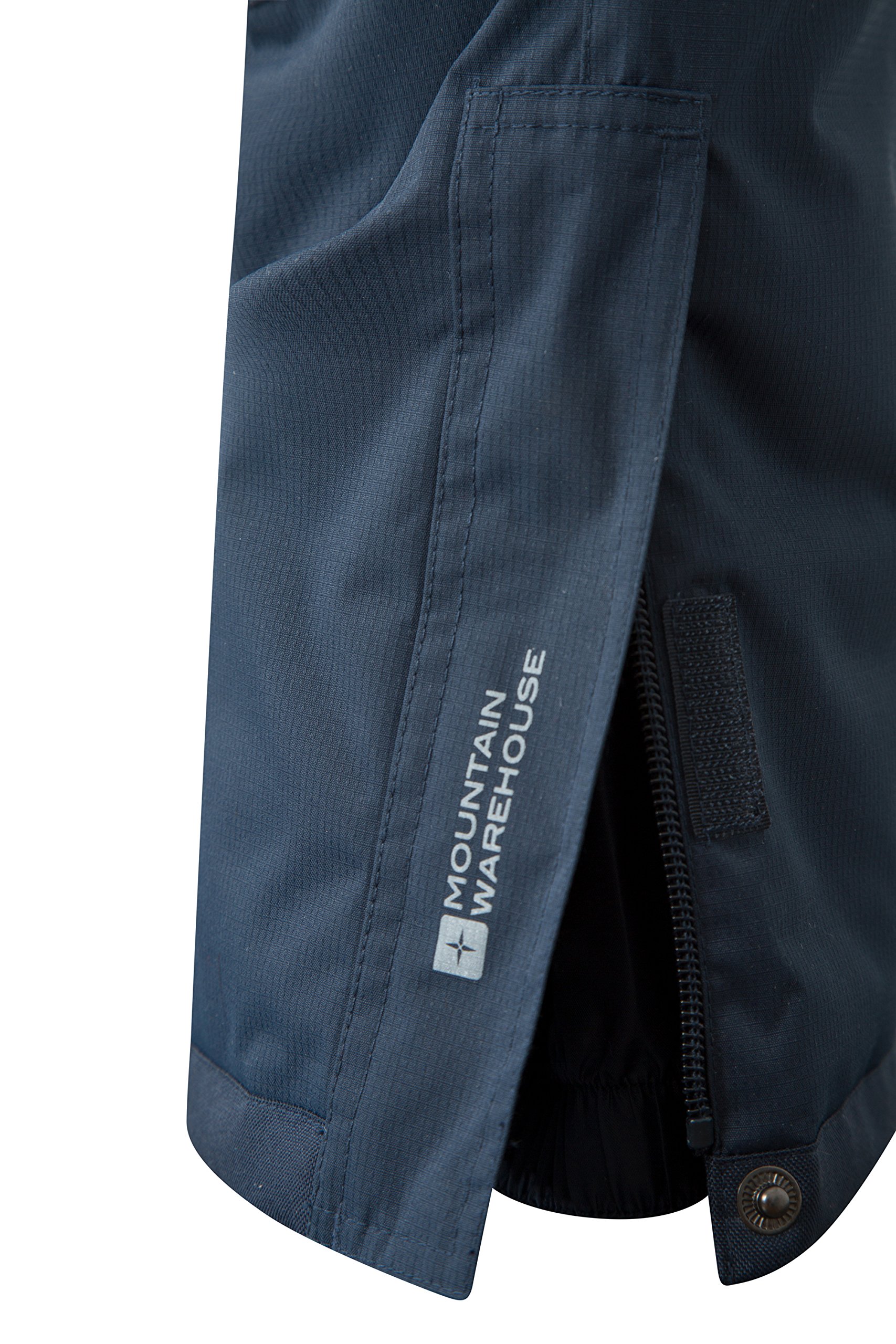 Mountain Warehouse Kids Winter Snow Pants, Reinforced Knees -Boys & Girls Ski Salopette Dark Blue 7-8 Years