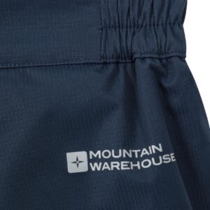 Mountain Warehouse Kids Winter Snow Pants, Reinforced Knees -Boys & Girls Ski Salopette Dark Blue 7-8 Years