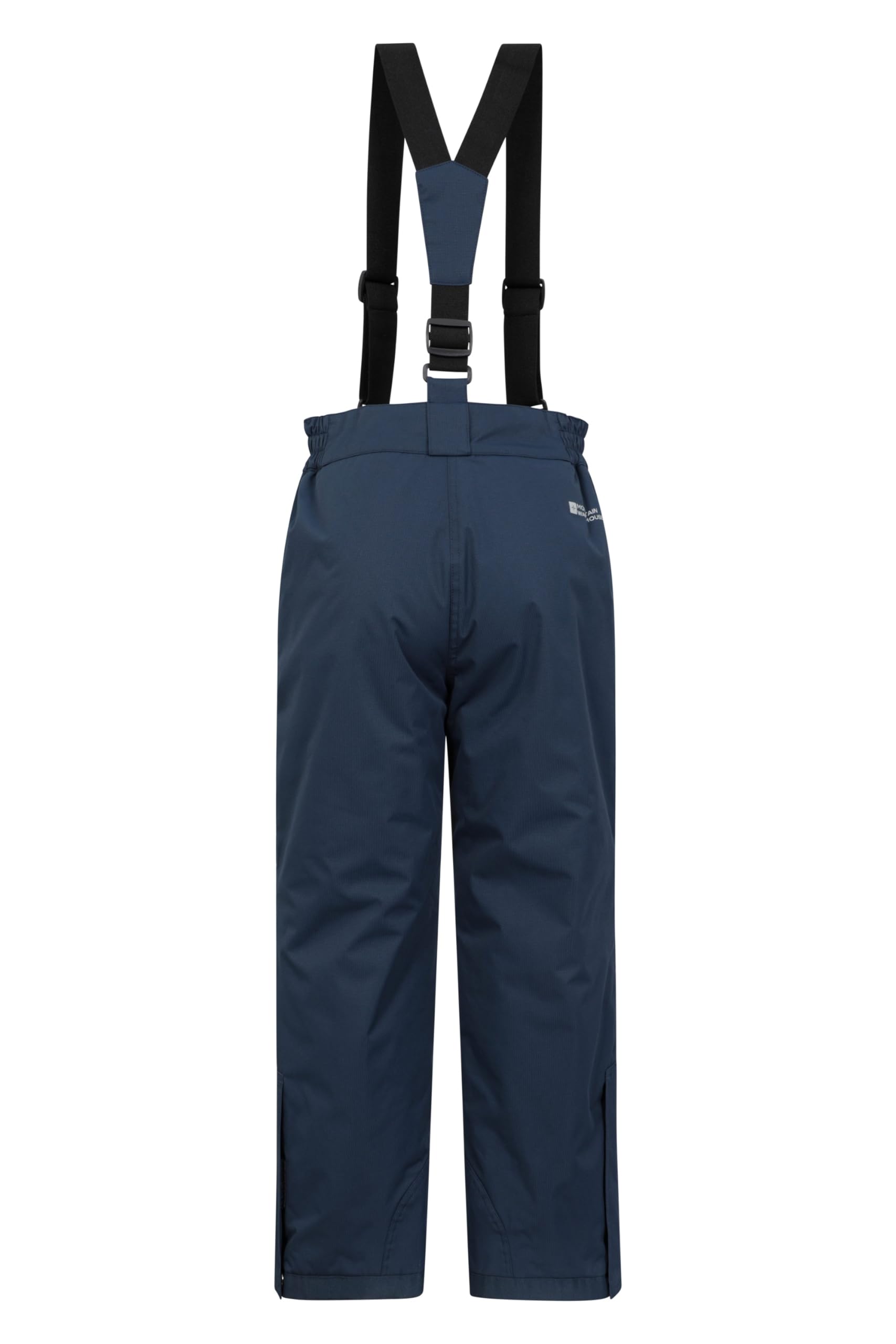 Mountain Warehouse Kids Winter Snow Pants, Reinforced Knees -Boys & Girls Ski Salopette Dark Blue 7-8 Years