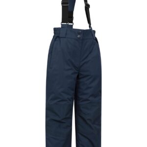 Mountain Warehouse Kids Winter Snow Pants, Reinforced Knees -Boys & Girls Ski Salopette Dark Blue 7-8 Years