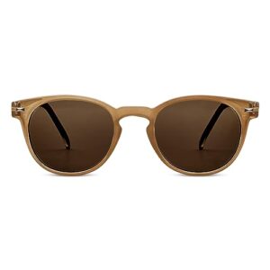 peepers by peeperspecs boho polarized sunglasses round, amber, 47 + 0