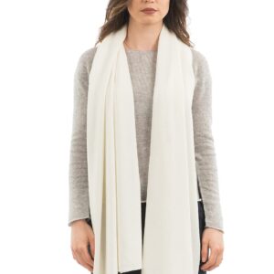 Dalle Piane Cashmere - Stole cashmere blend - Made in Italy, Color: White, One Size