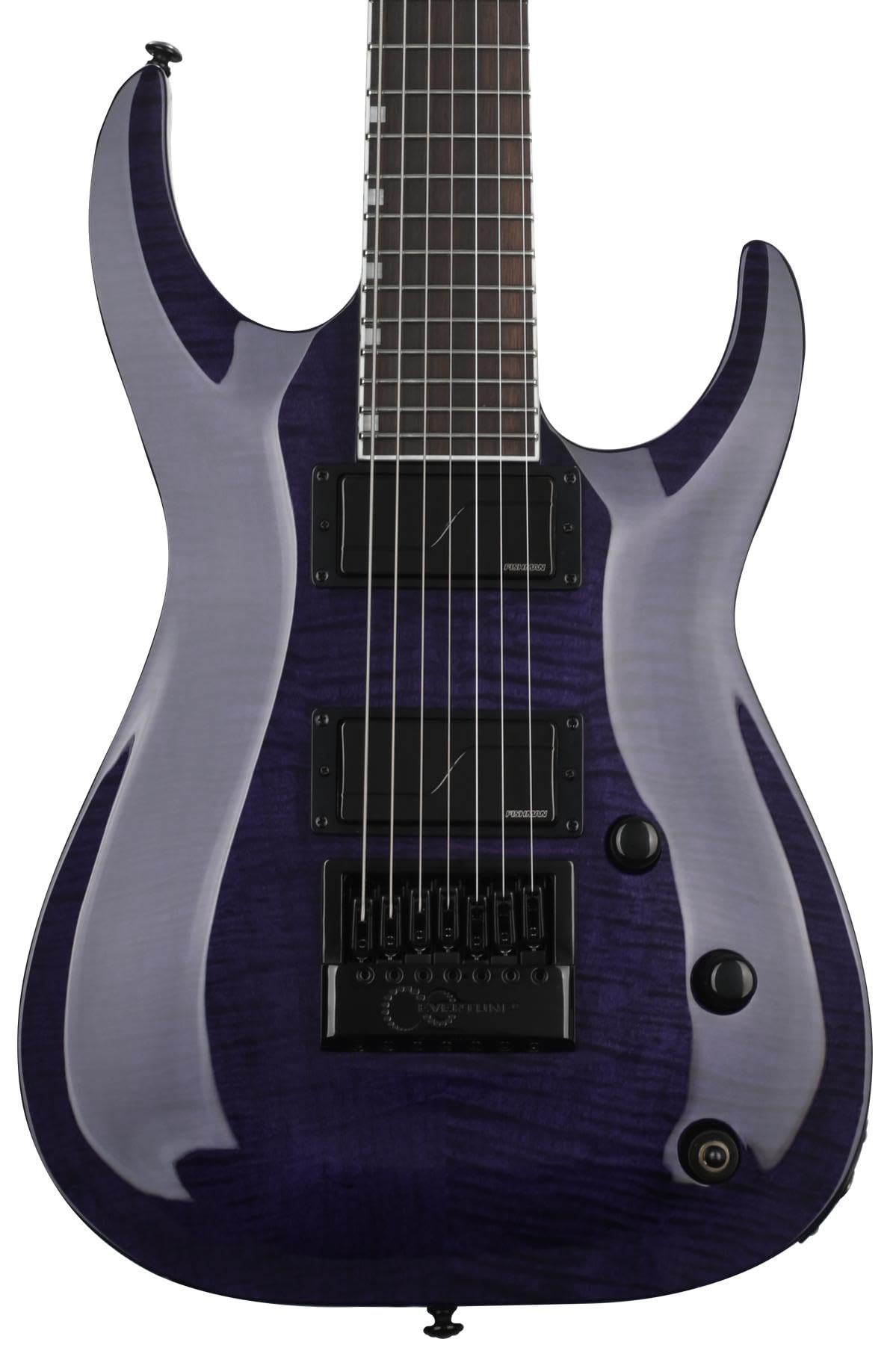 ESP LTD SH-7 Evertune Signature Series Brian "Head" Welch Electric Guitar with Case, See Thru Purple